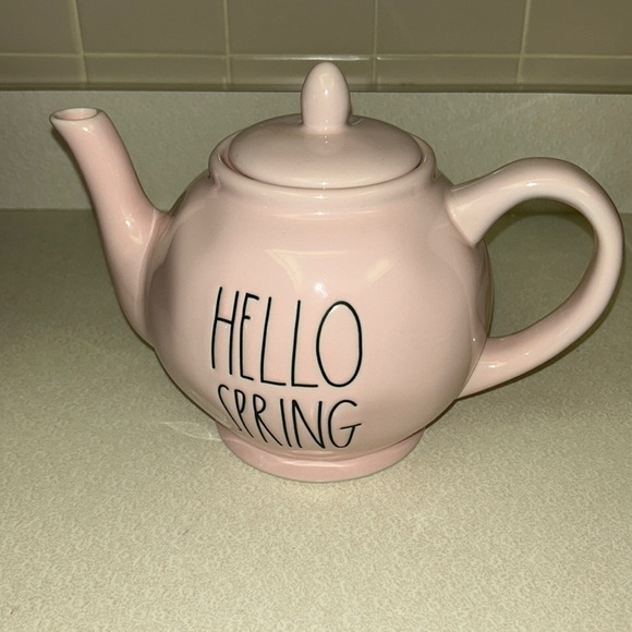 Rae Dunn | Kitchen | Rae Dunn Pink Hello Spring Tea Pot | Poshmark